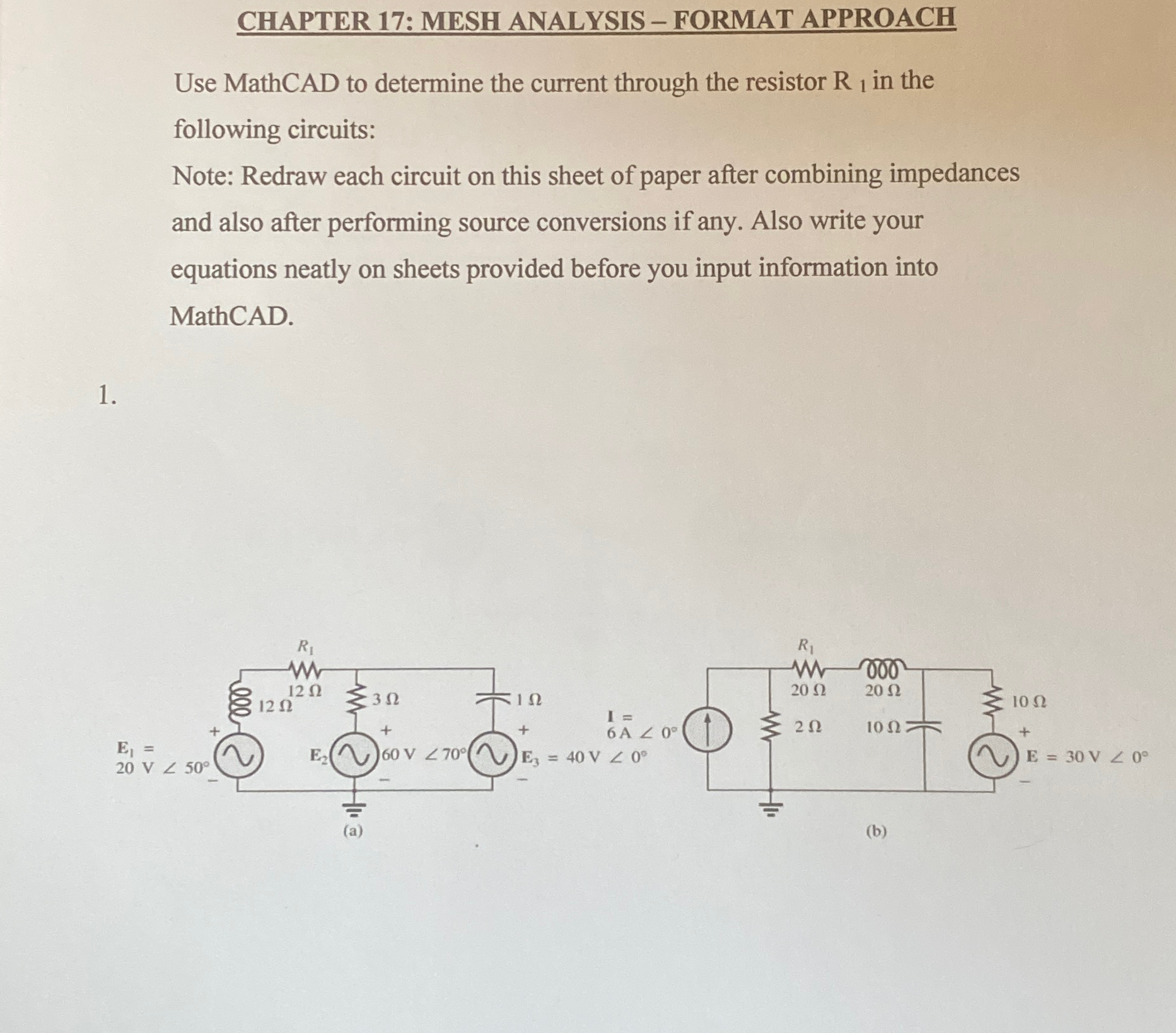 Solved Chapter 17 Mesh Analysis ﻿format Approachuse 