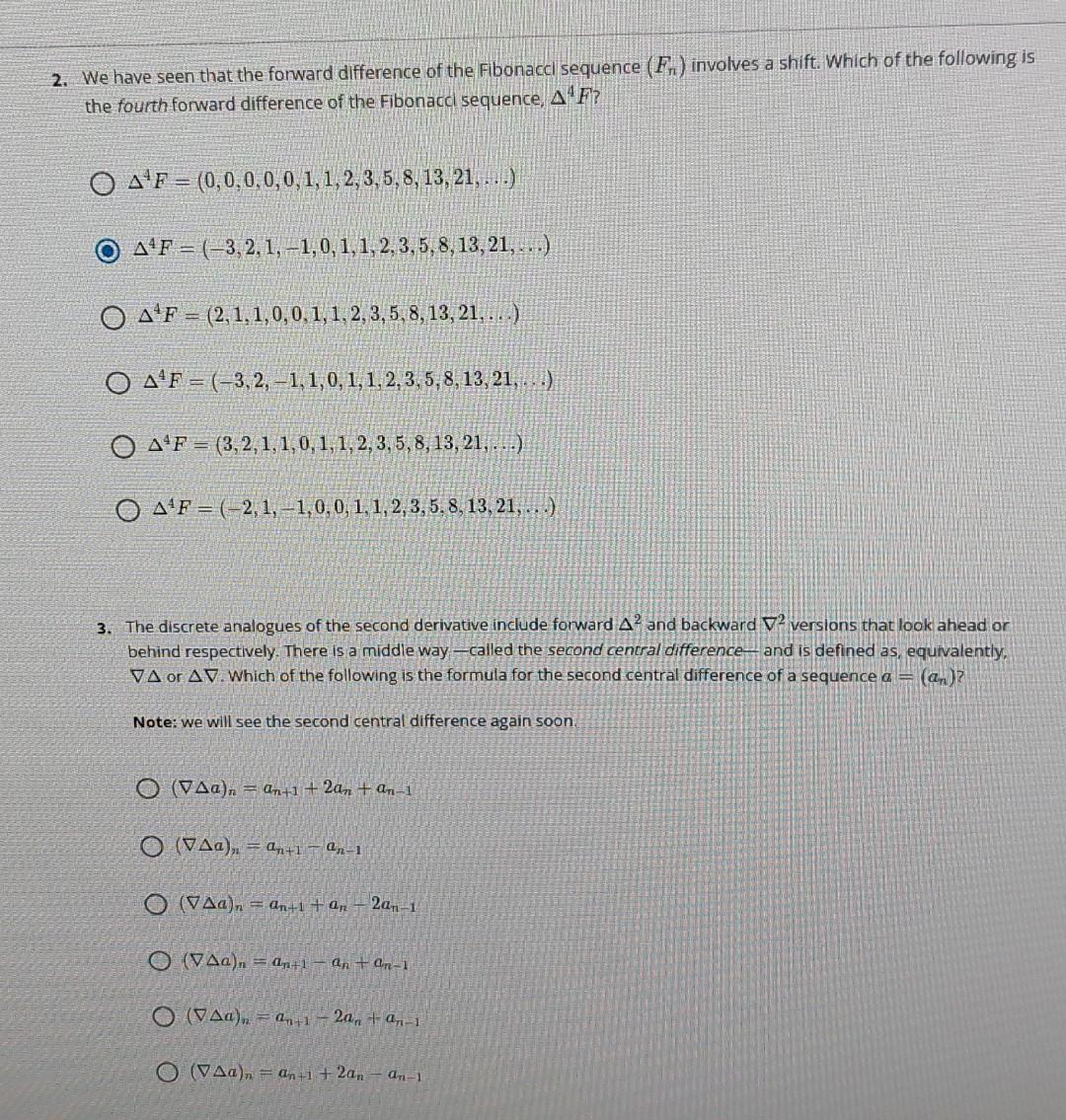 Solved 1. Use forward differencing to determine which of the | Chegg.com