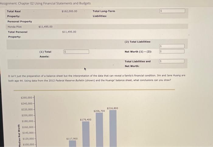 Solved Assignment Chapter 02 Using Financial Statements and | Chegg.com