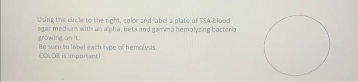 [Solved]: Using the circle to the right, color and label a