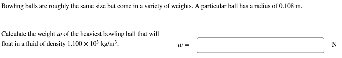 Solved Bowling balls are roughly the same size but come in a | Chegg.com