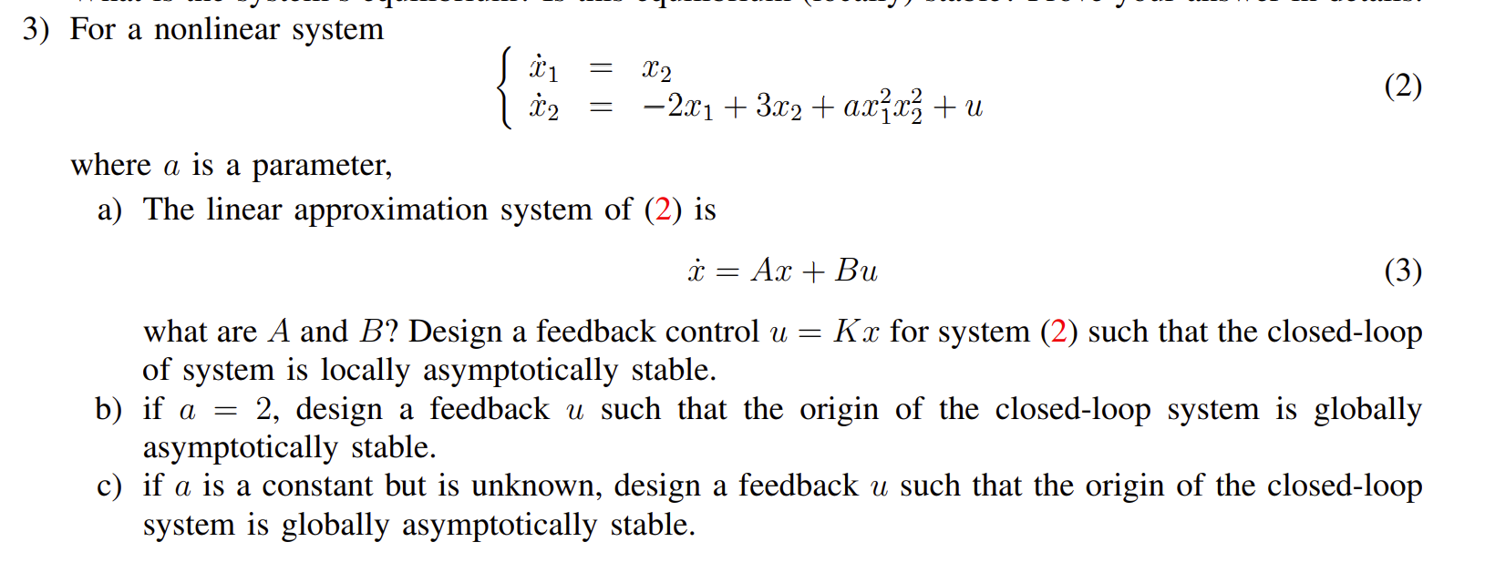 Solved For a nonlinear | Chegg.com