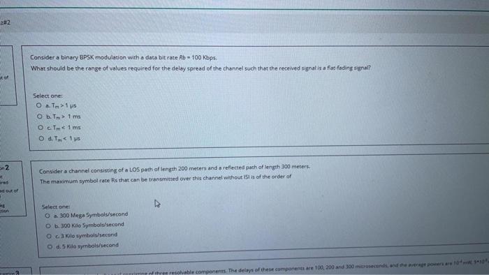 Solved #2 Consider a binary BPSK modulation with a data bit | Chegg.com