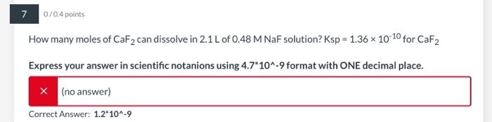 Solved How many moles of CaF2 can dissolve in 2.1 L of | Chegg.com