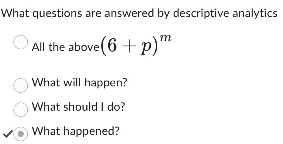 Solved What questions are answered by descriptive | Chegg.com