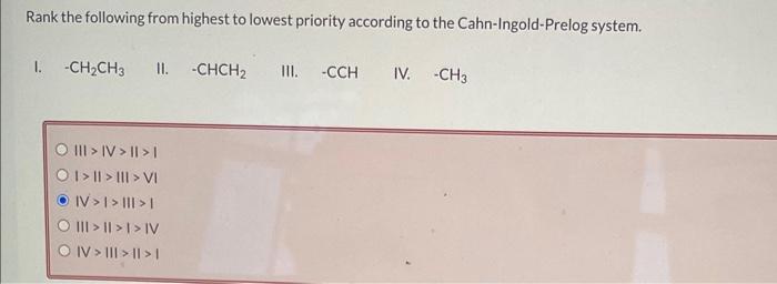 Solved Rank the following from highest to lowest priority | Chegg.com