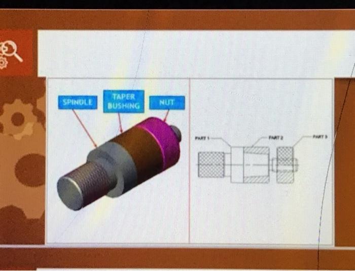 Solved SPINOLE TAPER BUSHING NUT PARTS | Chegg.com