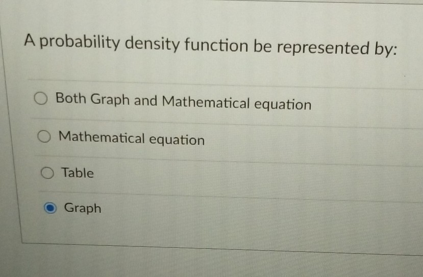 Solved A probability density function be represented by: | Chegg.com
