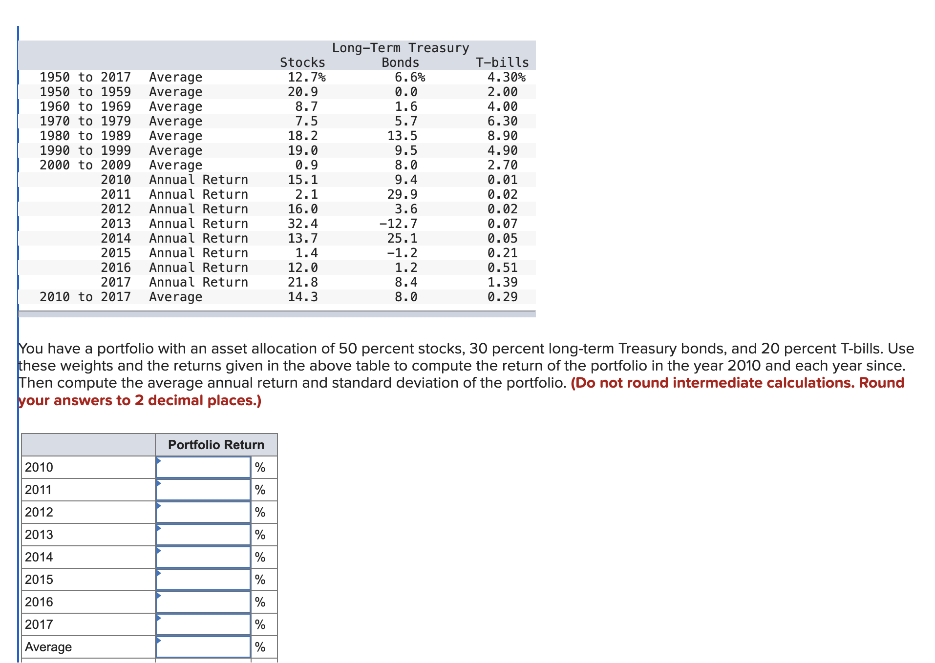 Solved You have a portfolio with an asset allocation of 50 | Chegg.com