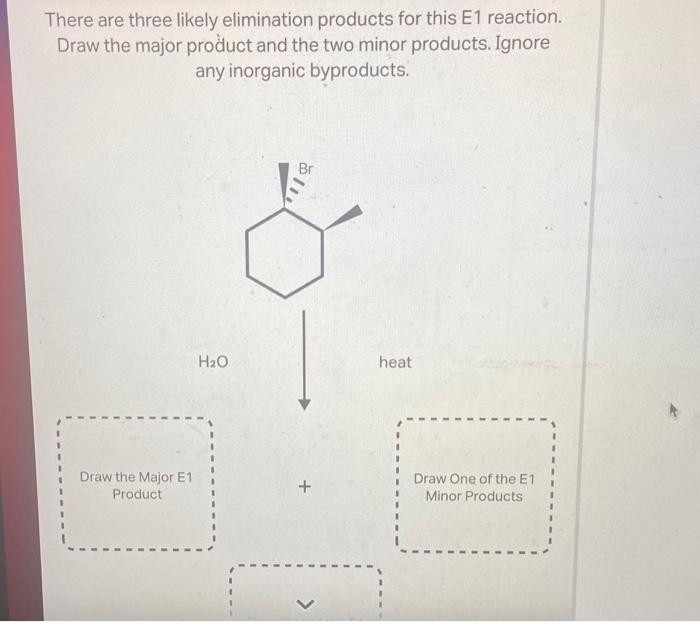 Solved There are three likely elimination products for this | Chegg.com
