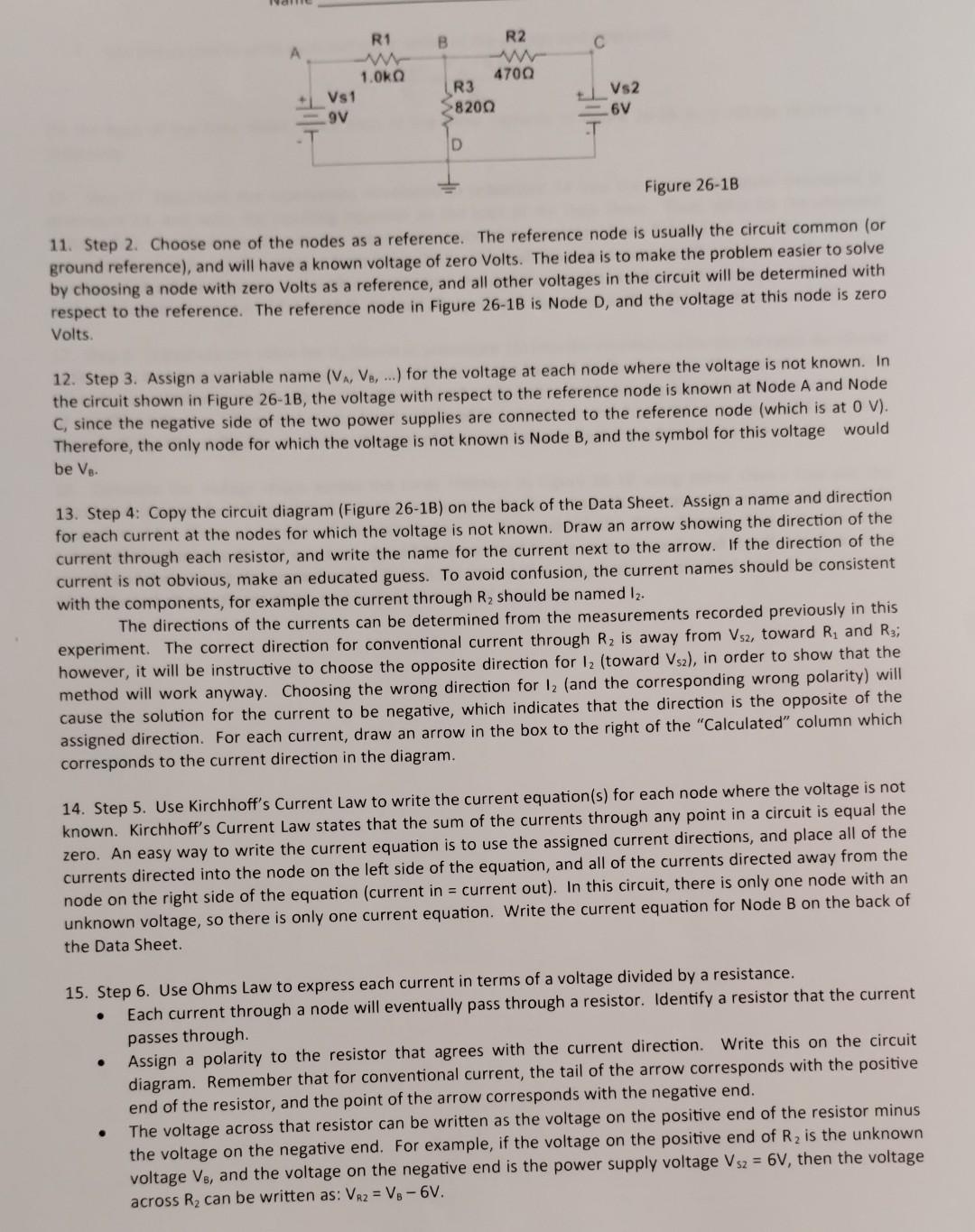 Solved calculations. ure 26-2 The following procedures step | Chegg.com