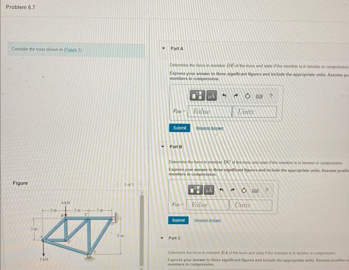 Solved Considecthe truss shown in (Figure 1). Parta | Chegg.com