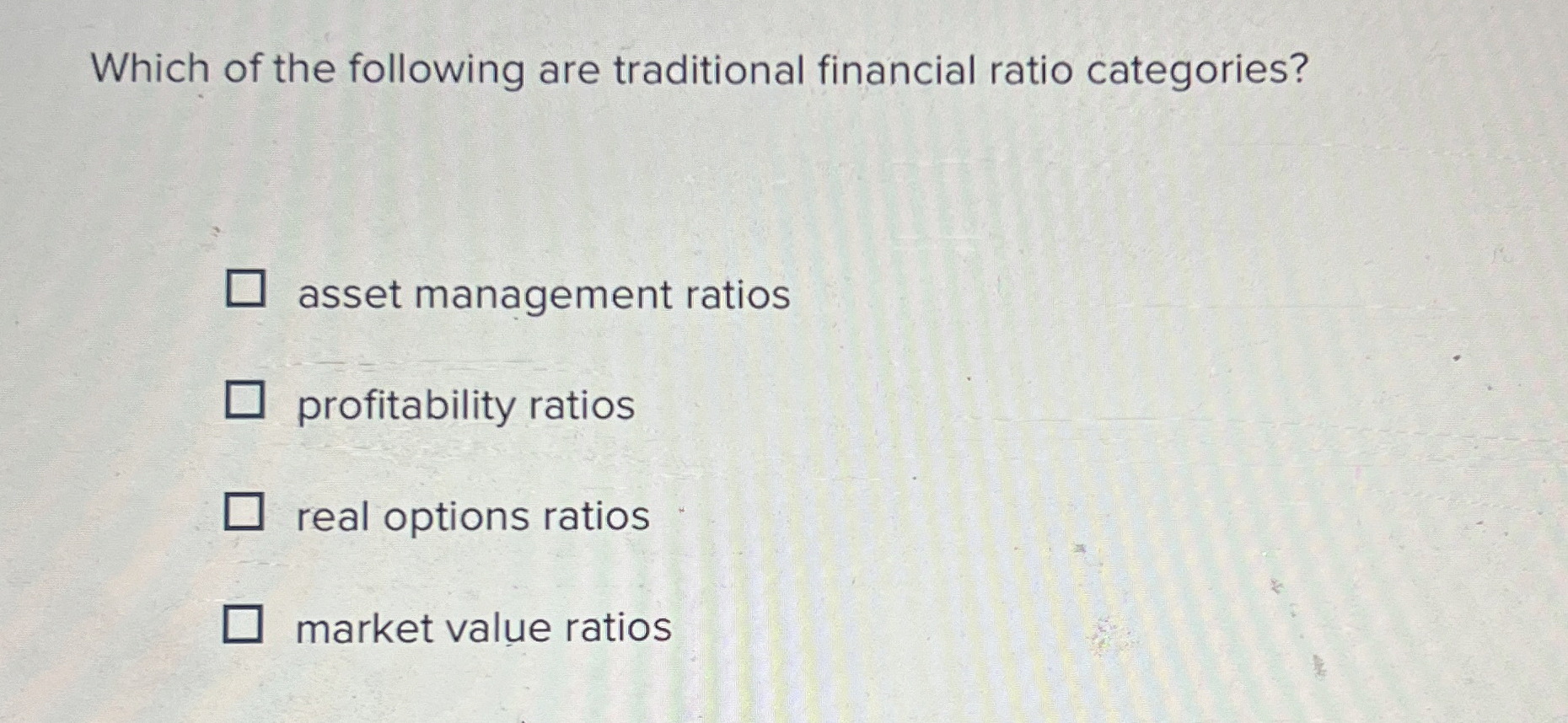 Solved Which of the following are traditional financial | Chegg.com