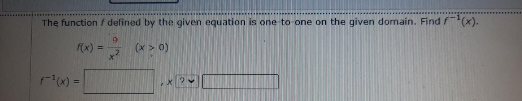 Solved The function f defined by the given equation is | Chegg.com