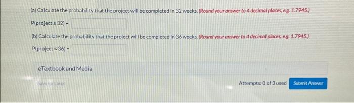 Solved Using the following project information The critical | Chegg.com