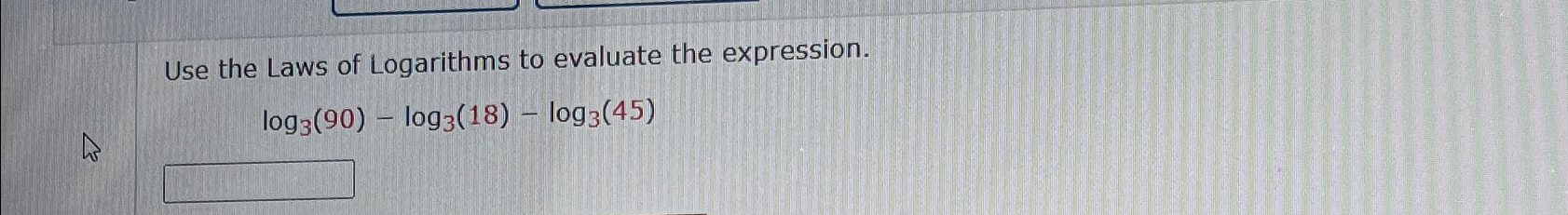 Solved Use the Laws of Logarithms to evaluate the | Chegg.com