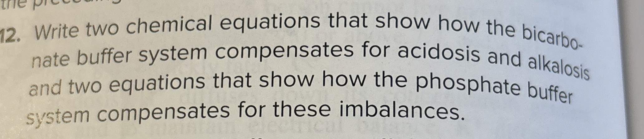 Solved Write two chemical equations that show how the | Chegg.com