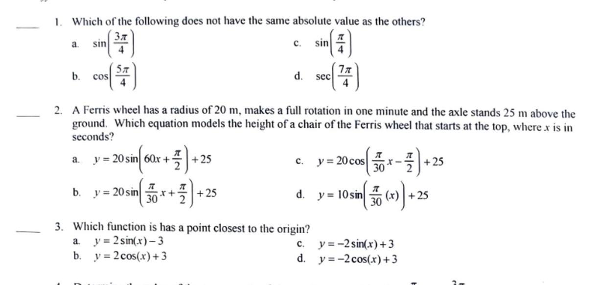 Solved 1. Which of the following does not have the same | Chegg.com