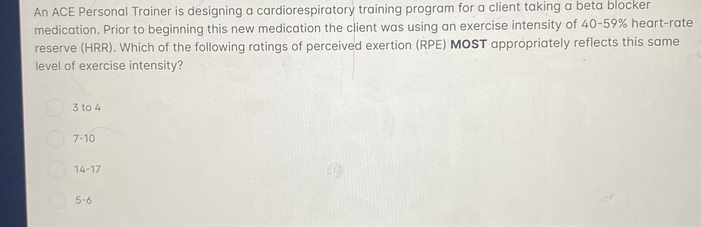 Solved An ACE Personal Trainer is designing a | Chegg.com