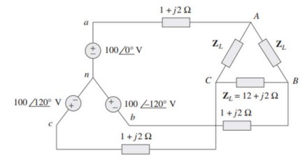 Solved Obtain the line currents in the three-phase circuit | Chegg.com