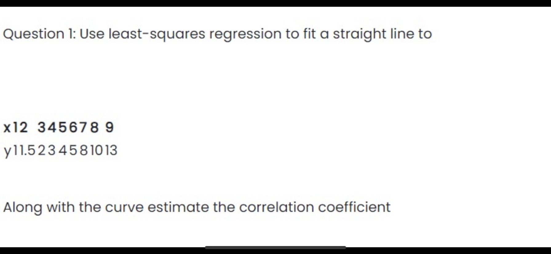 Solved Question 1: Use least-squares regression to fit a | Chegg.com