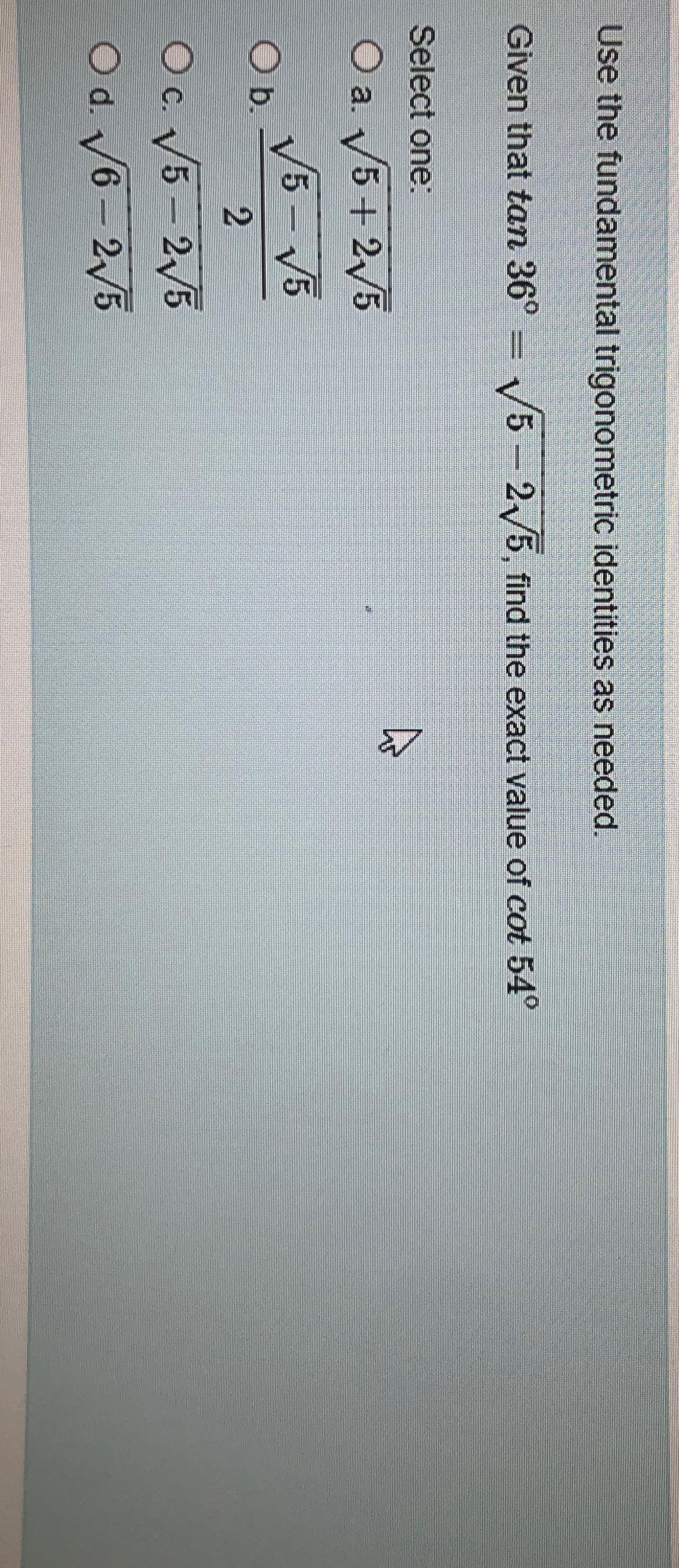 Solved Use the fundamental trigonometric identities as | Chegg.com