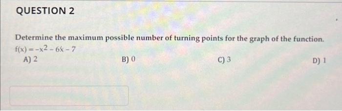 Solved Determine the maximum possible number of turning | Chegg.com