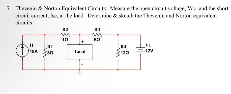 Solved Thevenin & Norton Equivalent Circuits: Measure the | Chegg.com