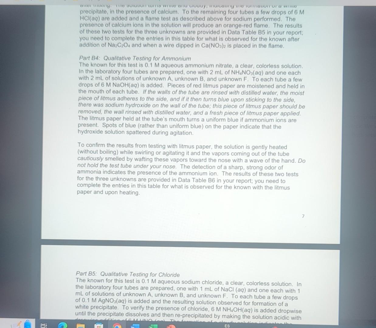 Solved Data Table B9: Composition of Unknowns Based on | Chegg.com