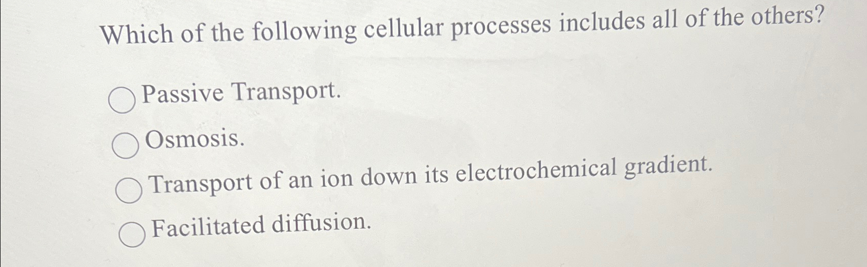 Solved Which of the following cellular processes includes | Chegg.com