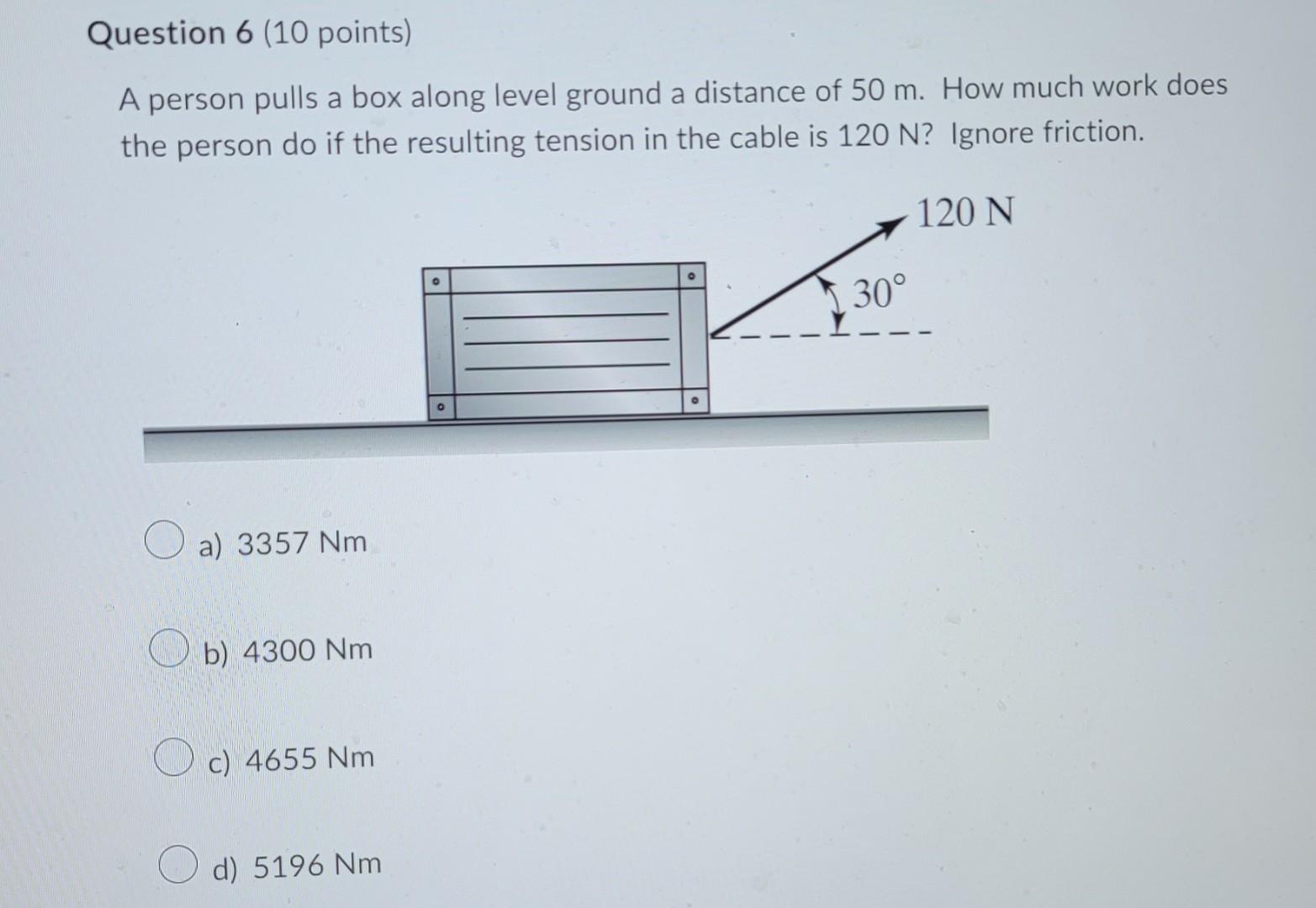 Solved A person pulls a box along level ground a distance of | Chegg.com