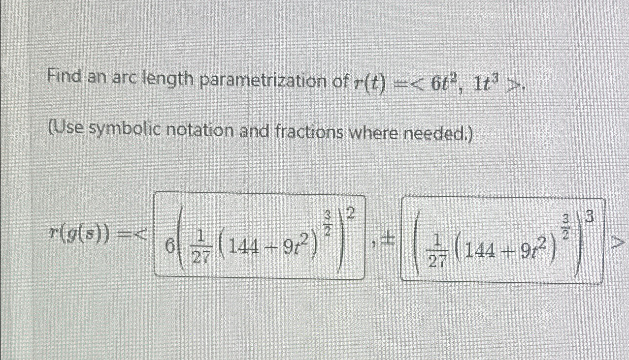 Solved Find an arc length parametrization of | Chegg.com