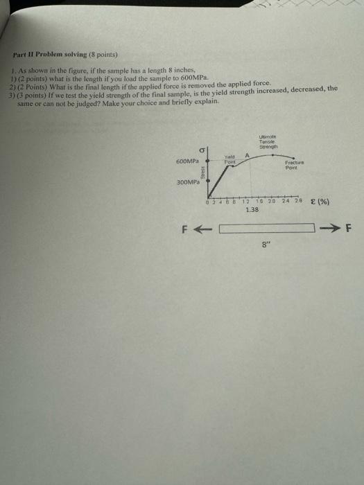 Solved Part II Problem solviag ( 8 points) 1. A s shown in | Chegg.com