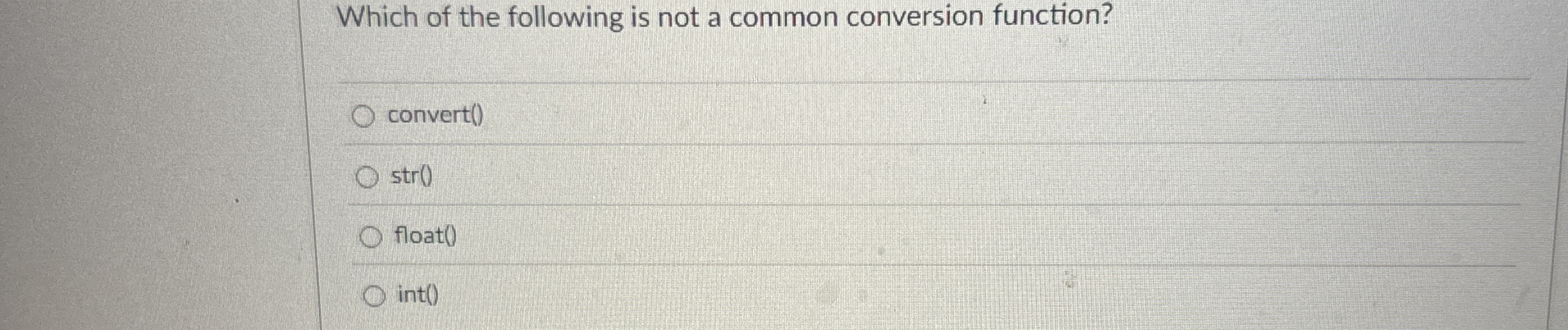 Solved Which of the following is not a common conversion | Chegg.com