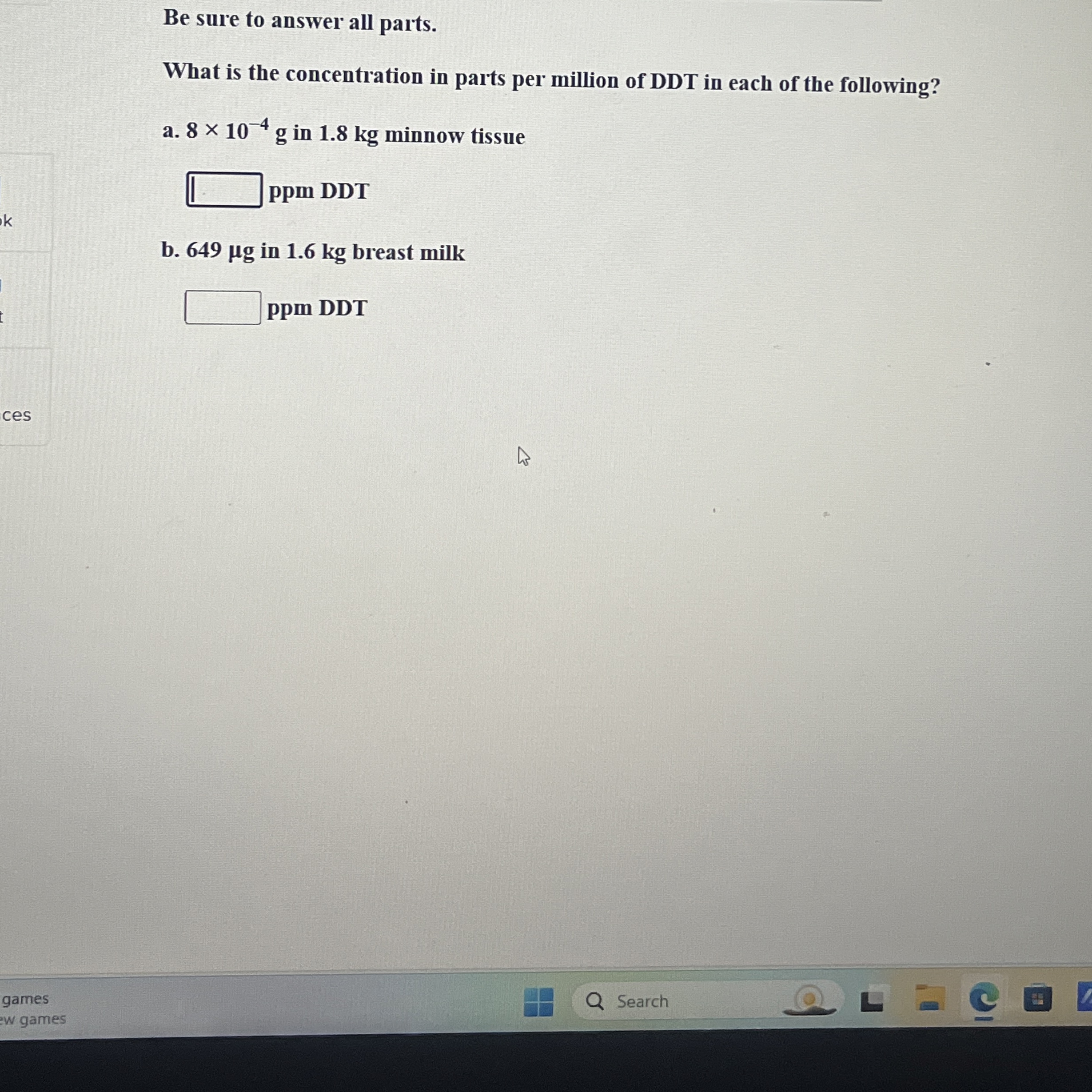 Solved Be sure to answer all parts.What is the concentration | Chegg.com