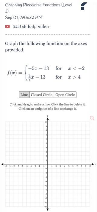 Solved Graphing Piecewise Functions (Level 3) | Chegg.com