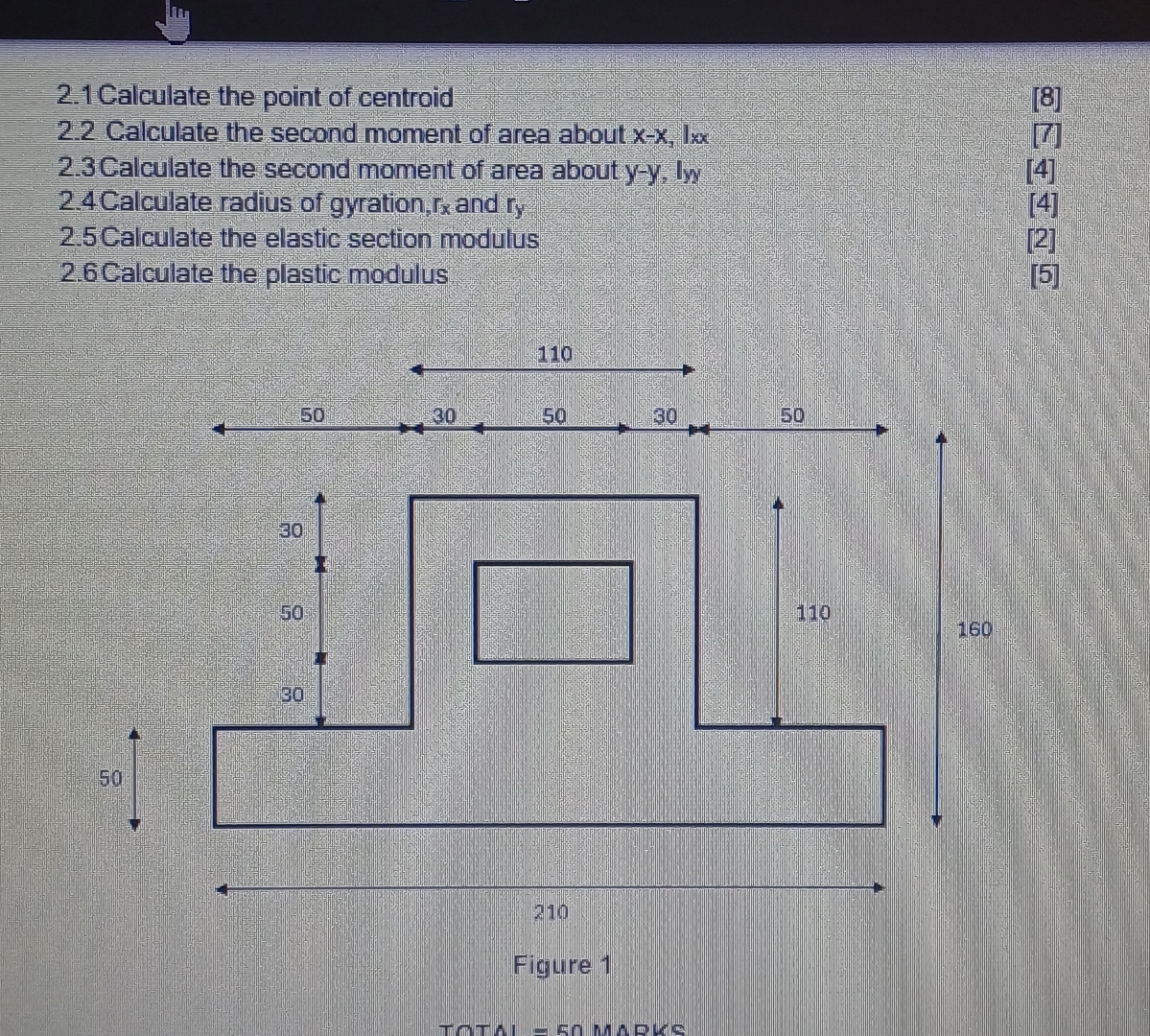 Solved 2.1 ﻿Calculate the point of centroid[8]2.2 ﻿Calculate | Chegg.com
