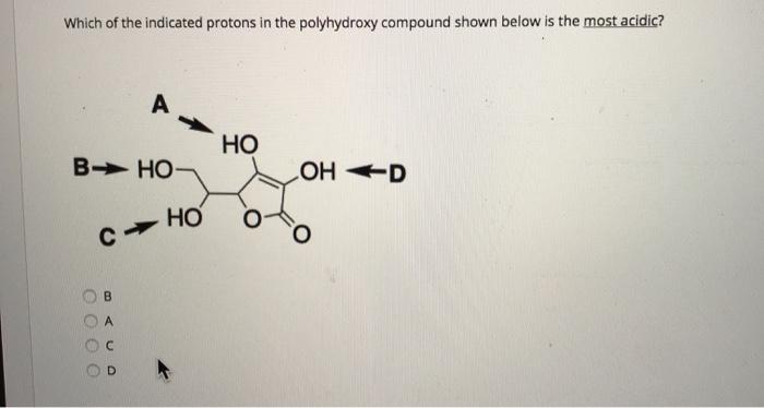 Solved Which of the indicated protons in the polyhydroxy | Chegg.com