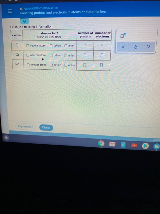 Solved MEASUREMENT AND MATTER Counting protons and electrons | Chegg.com