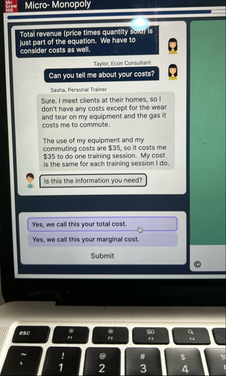 Solved McMicro- ﻿MonopolyTotal revenue (price times quantity | Chegg.com