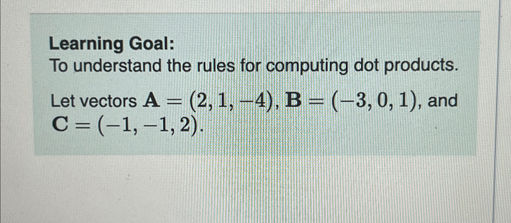 Solved Learning Goal:To understand the rules for computing | Chegg.com