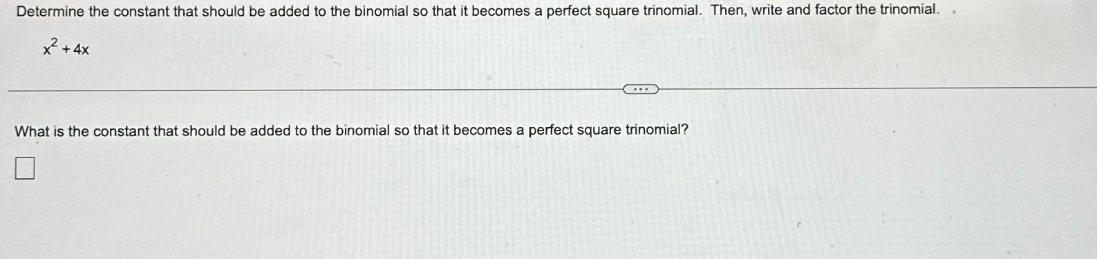 Solved Determine The Constant That Should Be Added To The