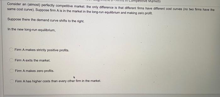 Solved Consider a perfectly competitive market. Suppose each | Chegg.com