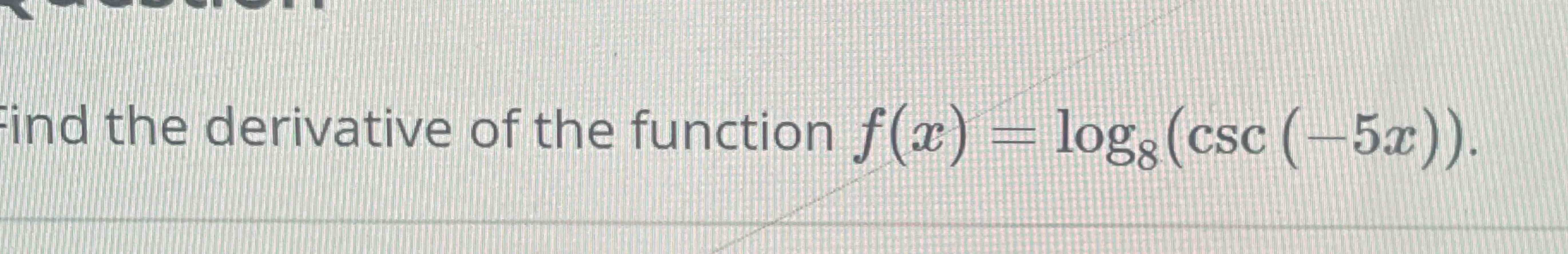 Solved ind the derivative of the function | Chegg.com