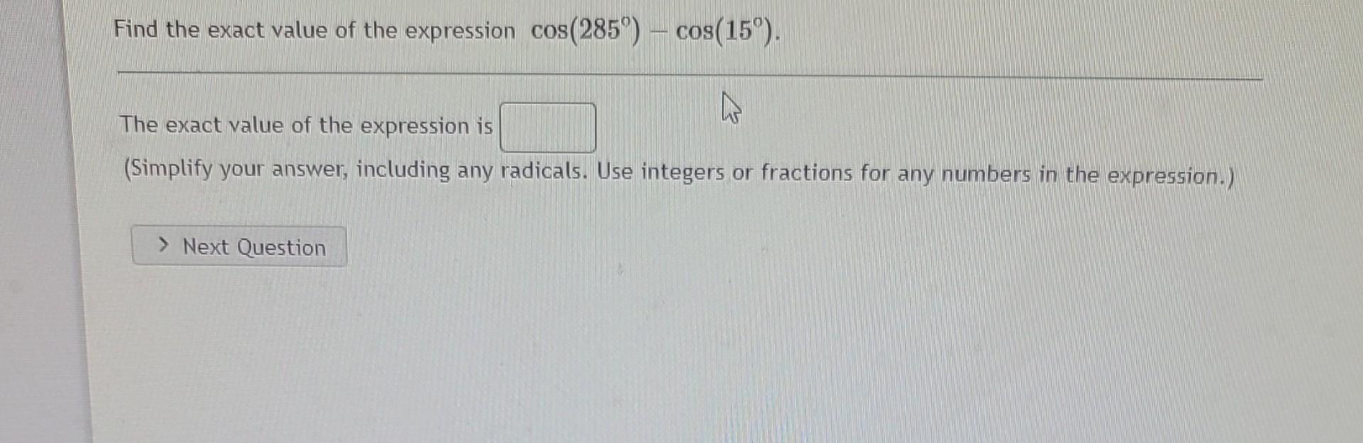 Solved Find the exact value of the expression | Chegg.com
