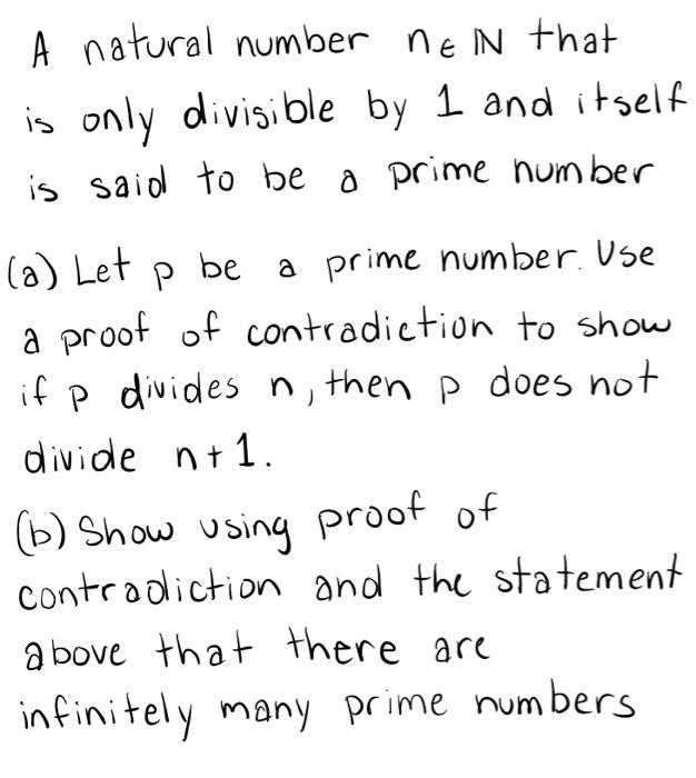 Solved A natural number n∈N that is only divisible by 1 and | Chegg.com