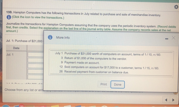 Solved 13B. Hampton Computers has the following transactions | Chegg.com