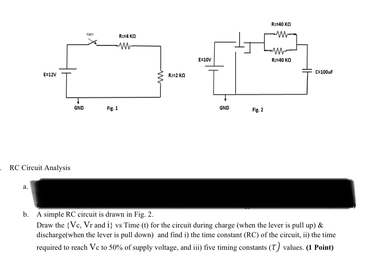 Solved Fig 1fig 2rc Circuit Analysisa B ﻿a Simple Rc