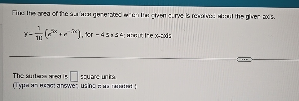 Find the area of the surface generated when the given | Chegg.com