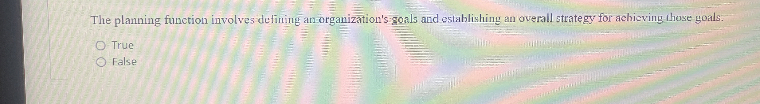 Solved The planning function involves defining an | Chegg.com